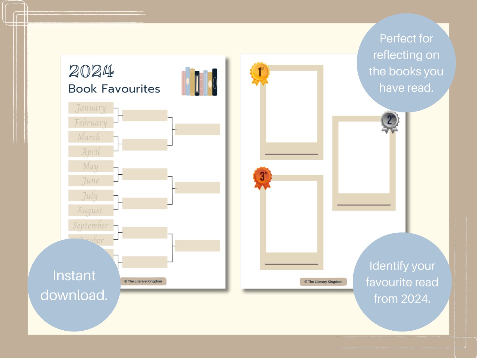 Printable 2024 Book Ranking Template, Track Your Favourite Reads - Etsy