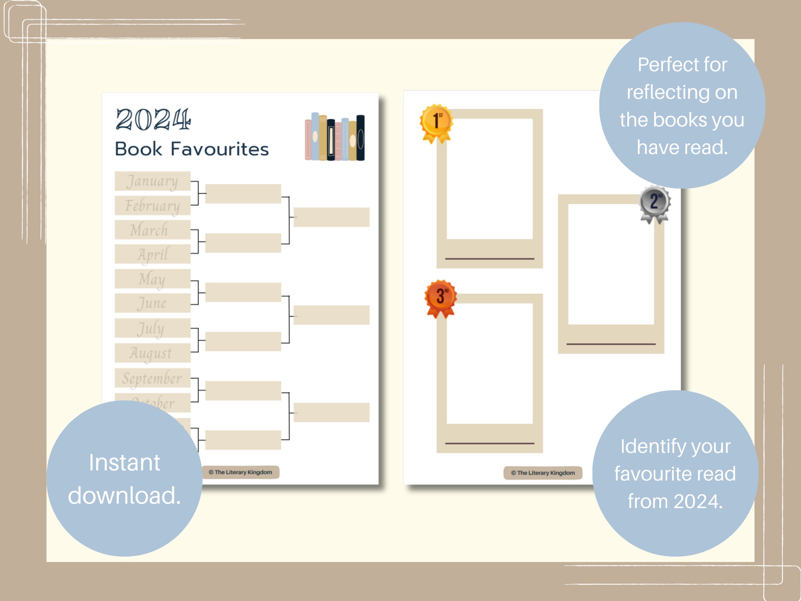 Printable 2024 Book Ranking Template, Track Your Favourite Reads - Etsy