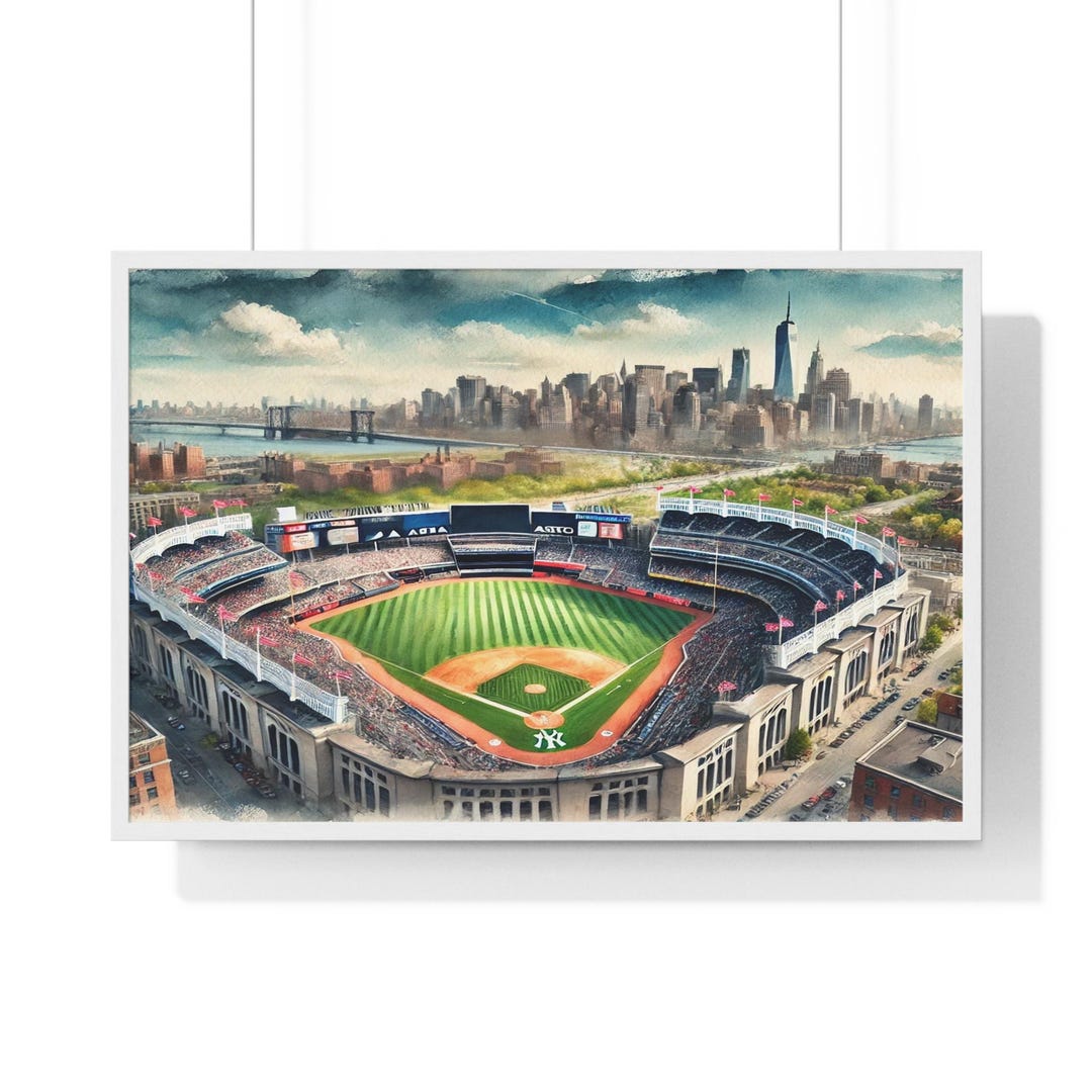 Yankee Stadium Watercolor Print New York Yankees Art Yankee Stadium NYC ...