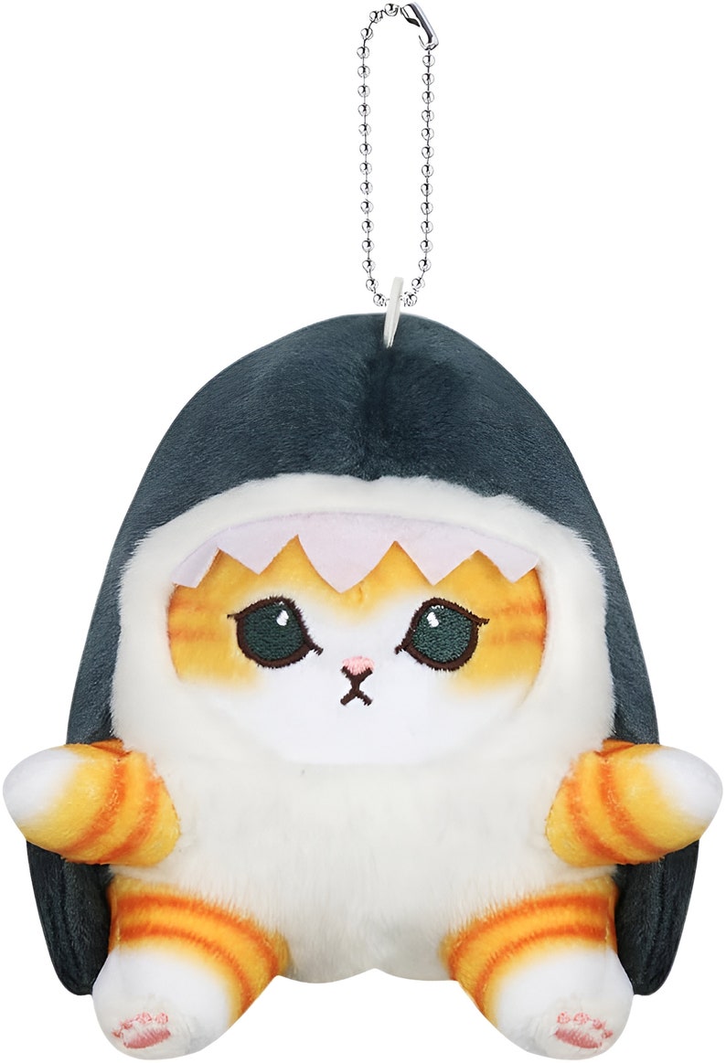 Cute Kawaii Cat Shark Plush Keychain 5 Inch - Etsy