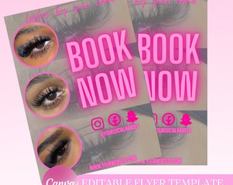 Editable Book Now Flyer, DIY Appointments Available Template, Premade Flyer Template, Hair ...