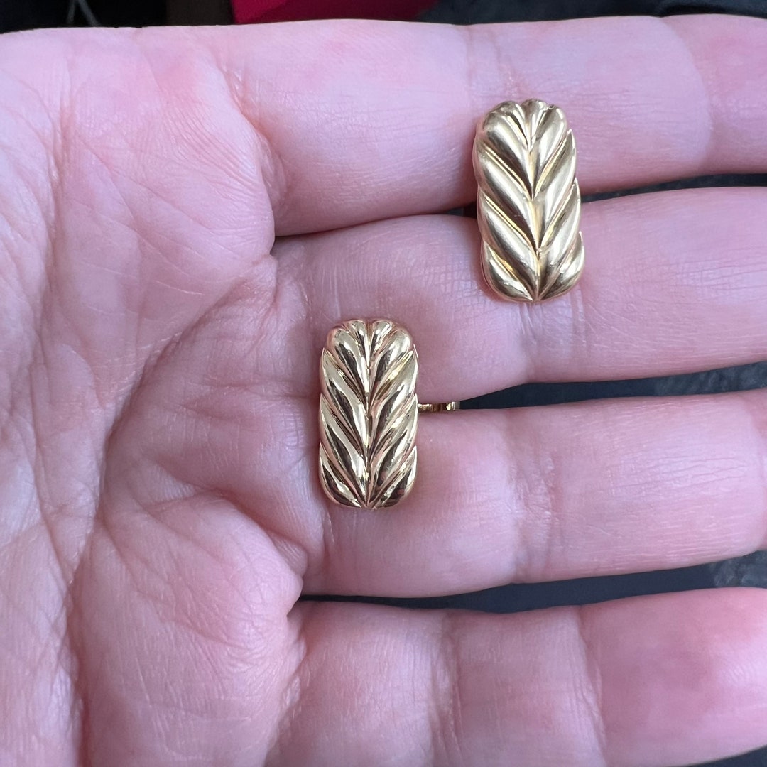 David Yurman Mens 18k Yellow Gold Chevron Cufflinks - Etsy
