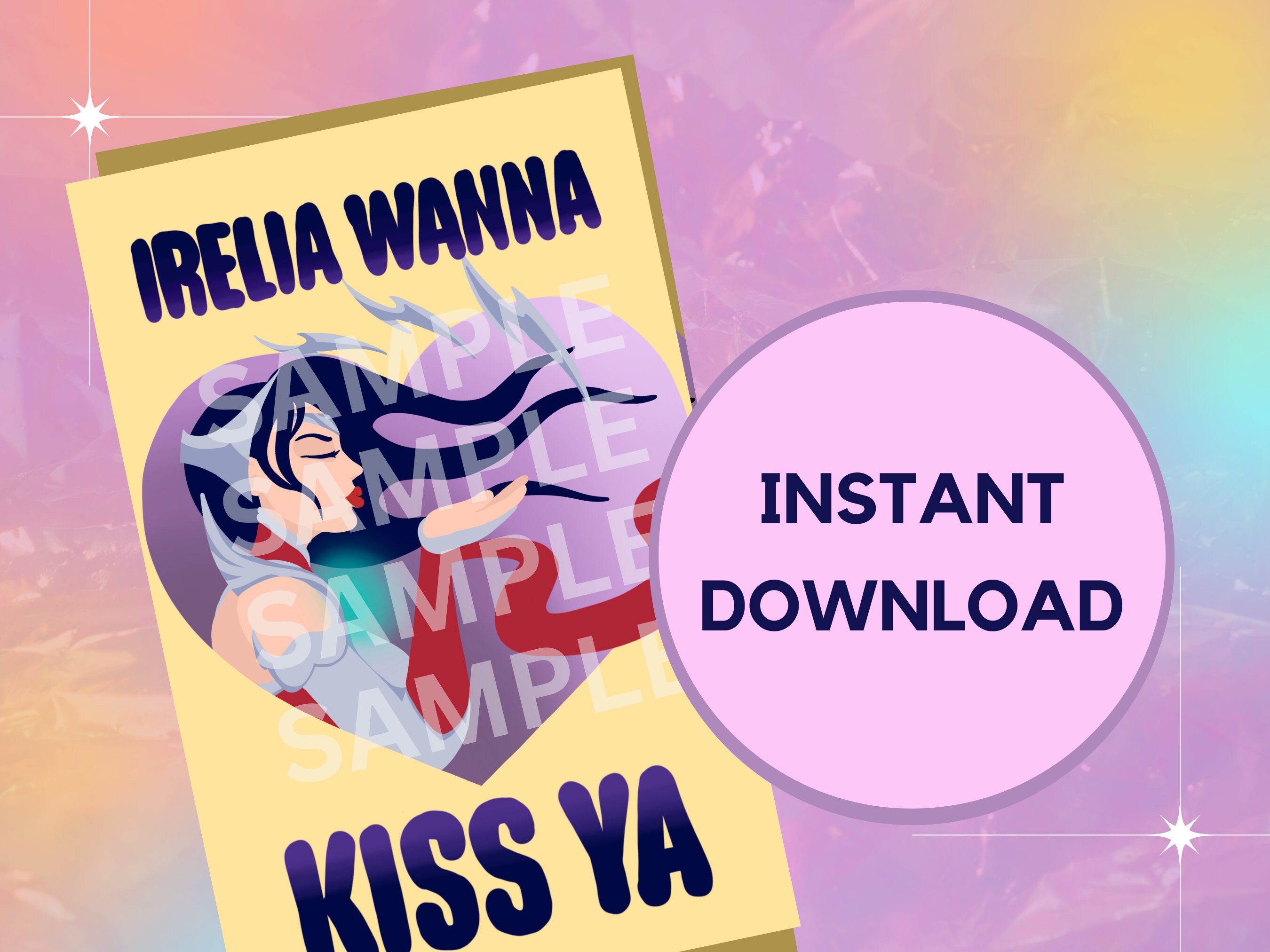 Valentine / Anniversary Card Irelia, League of Legends - Etsy