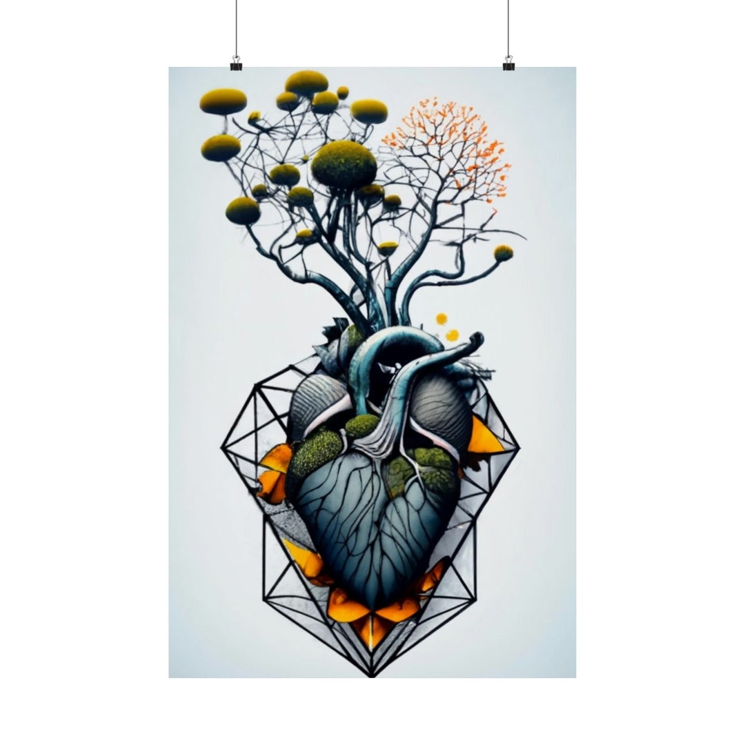 Growing Heart Matte Vertical Posters - Etsy