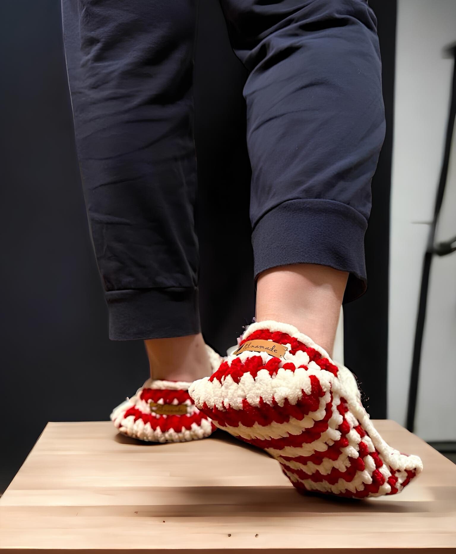 Valentines Day Gift Bernat Yarn Slipper Handmade Coziest Barefoot ...