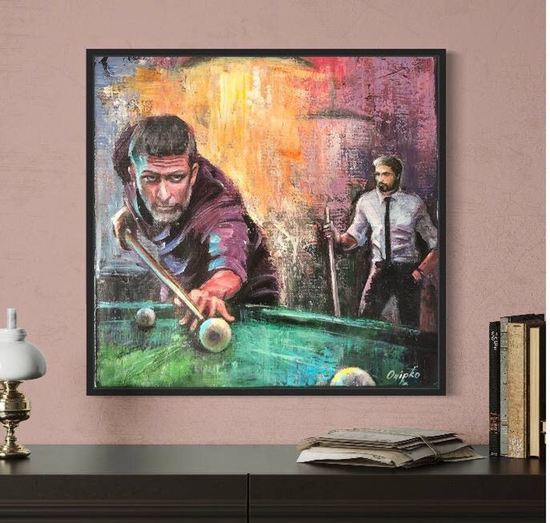 Billiard Painting, Wall Decor for Billiard Room - Etsy