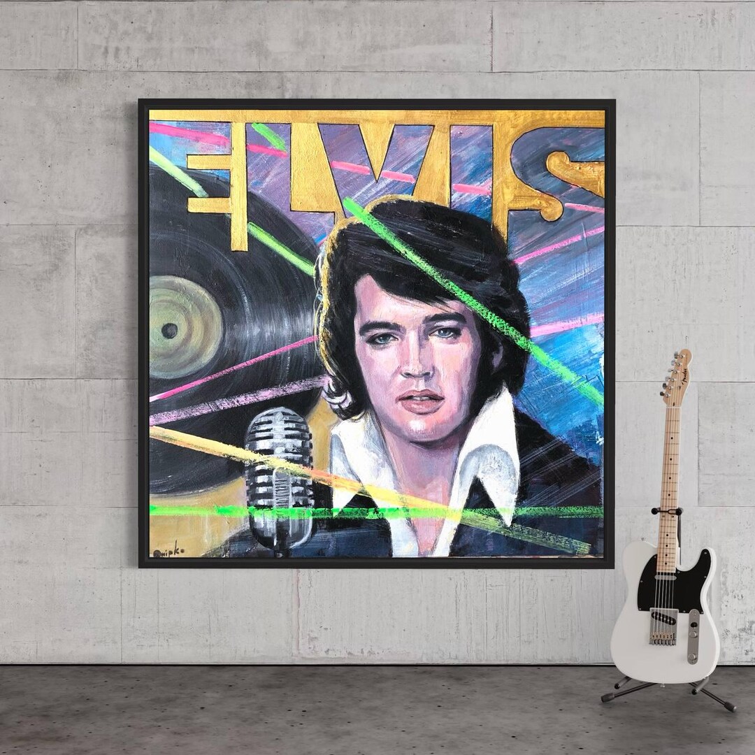 Elvis Presley Original Painting Handmade on Canvas Author's Idea - Etsy