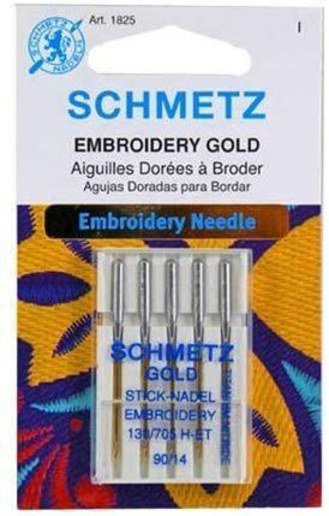 50 Schmetz Gold Titanium Embroidery Needles Size 90/14 130/705 H-ET - Etsy