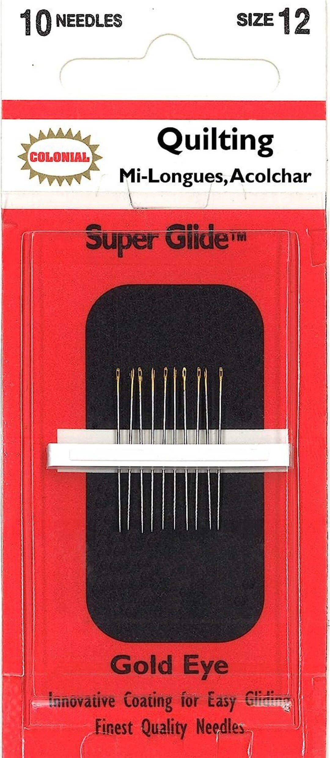 Colonial Needle Co Colonial Super Glide Quilting Size 12 Needles - Hand ...