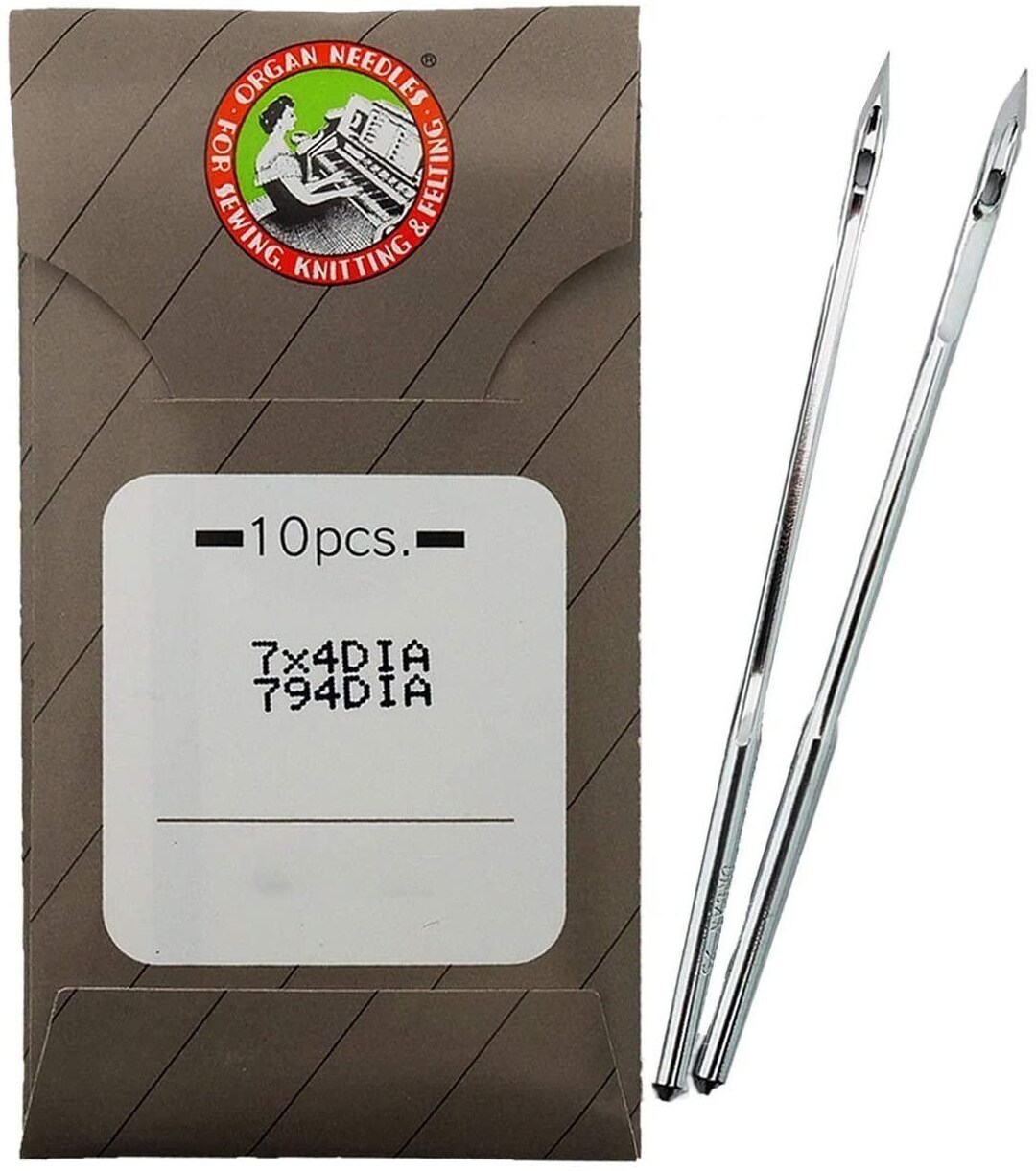 10 Pk Organ 7X4DIA 794DIA Diamond Point Needle for Singer Class 7 ...