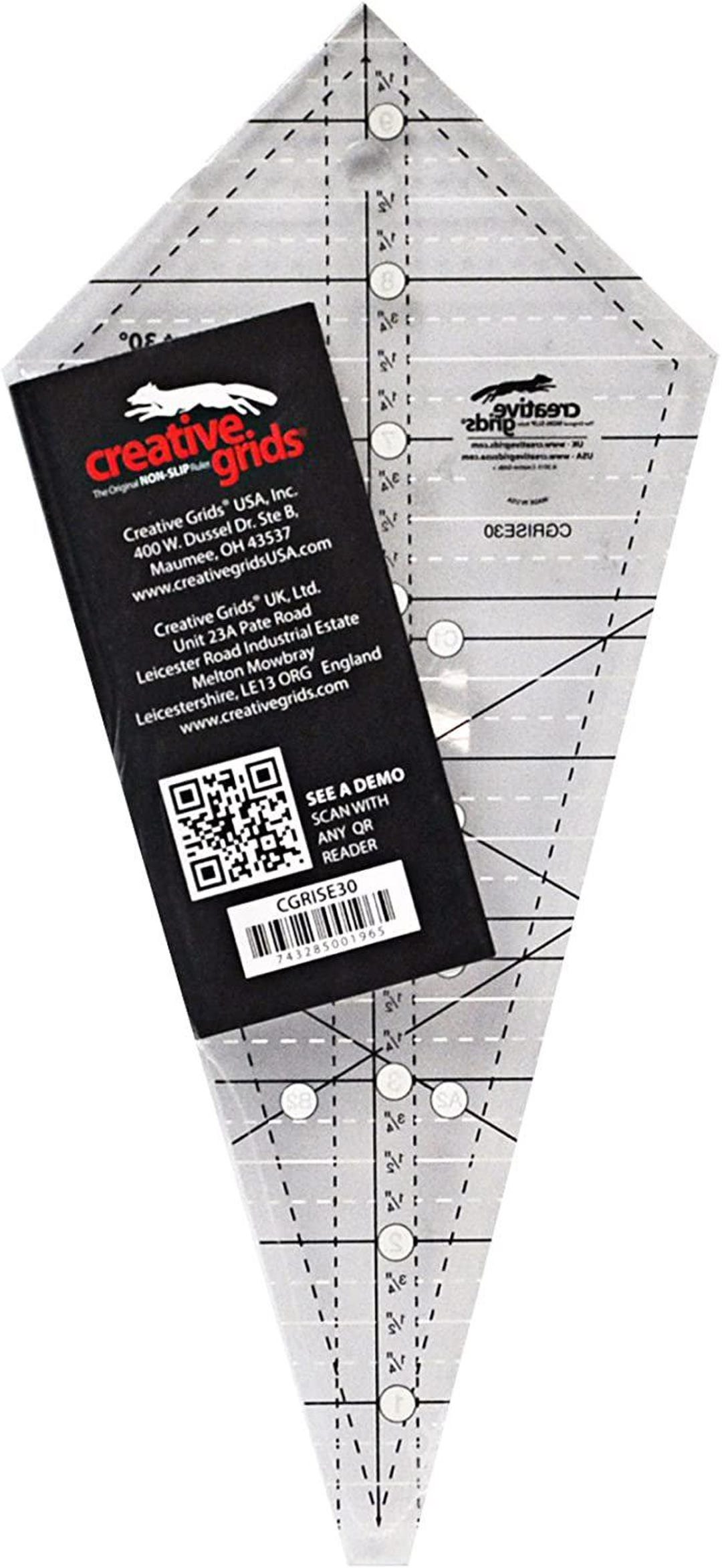 Creative Grids Starburst 30 Degree Triangle Quilt 9-1/2in Ruler ...