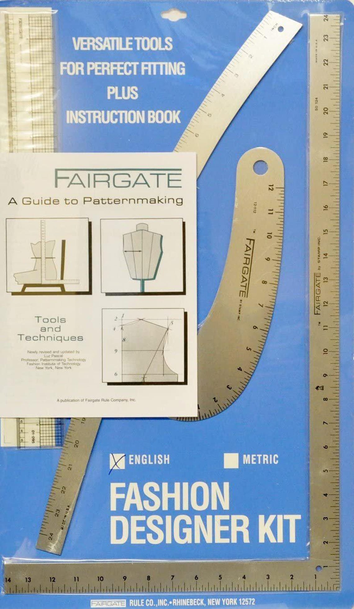 Fairgate Fashion Designers Ruler Kit - Part # 15-102 (inches) Made in ...