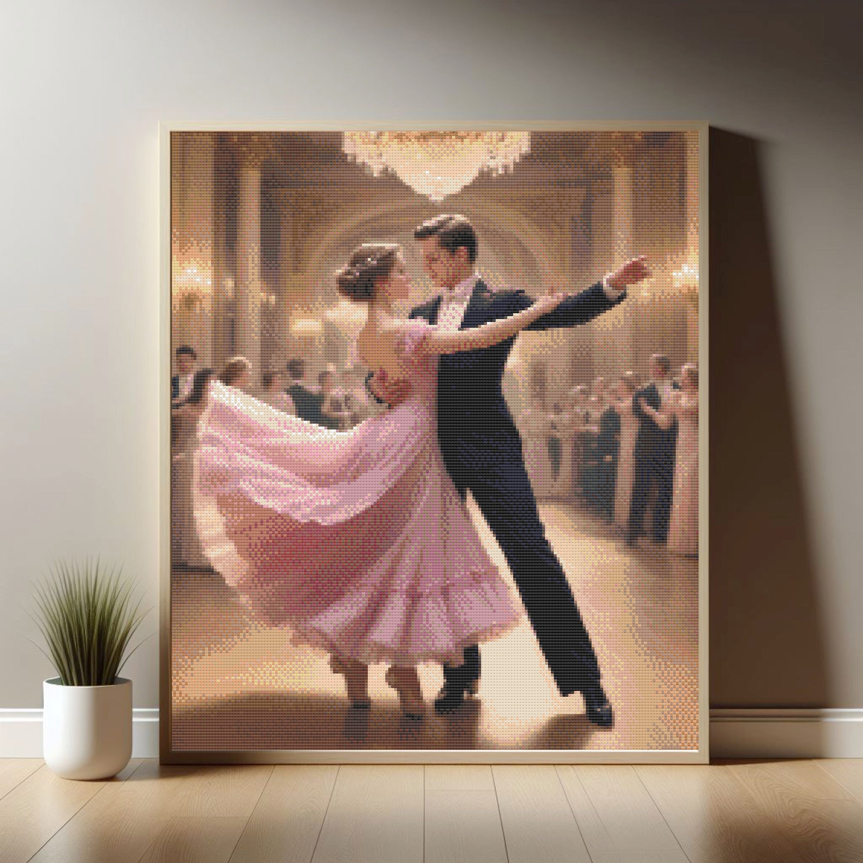 Waltz Cross Stitch Pattern, PDF Pattern, Dance Embroidery, DIY, Gift ...