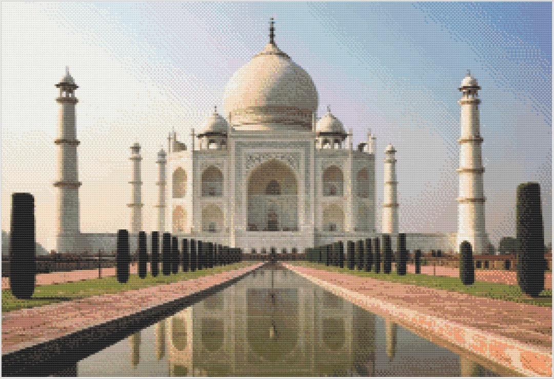 Taj Mahal - Cross Stitch Pattern, PDF Pattern, Embroidery, DIY, Agra ...
