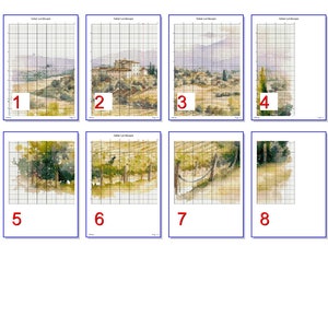 Italian Landscape Cross Stitch Pattern – Tuscany DIY Embroidery (PDF ...