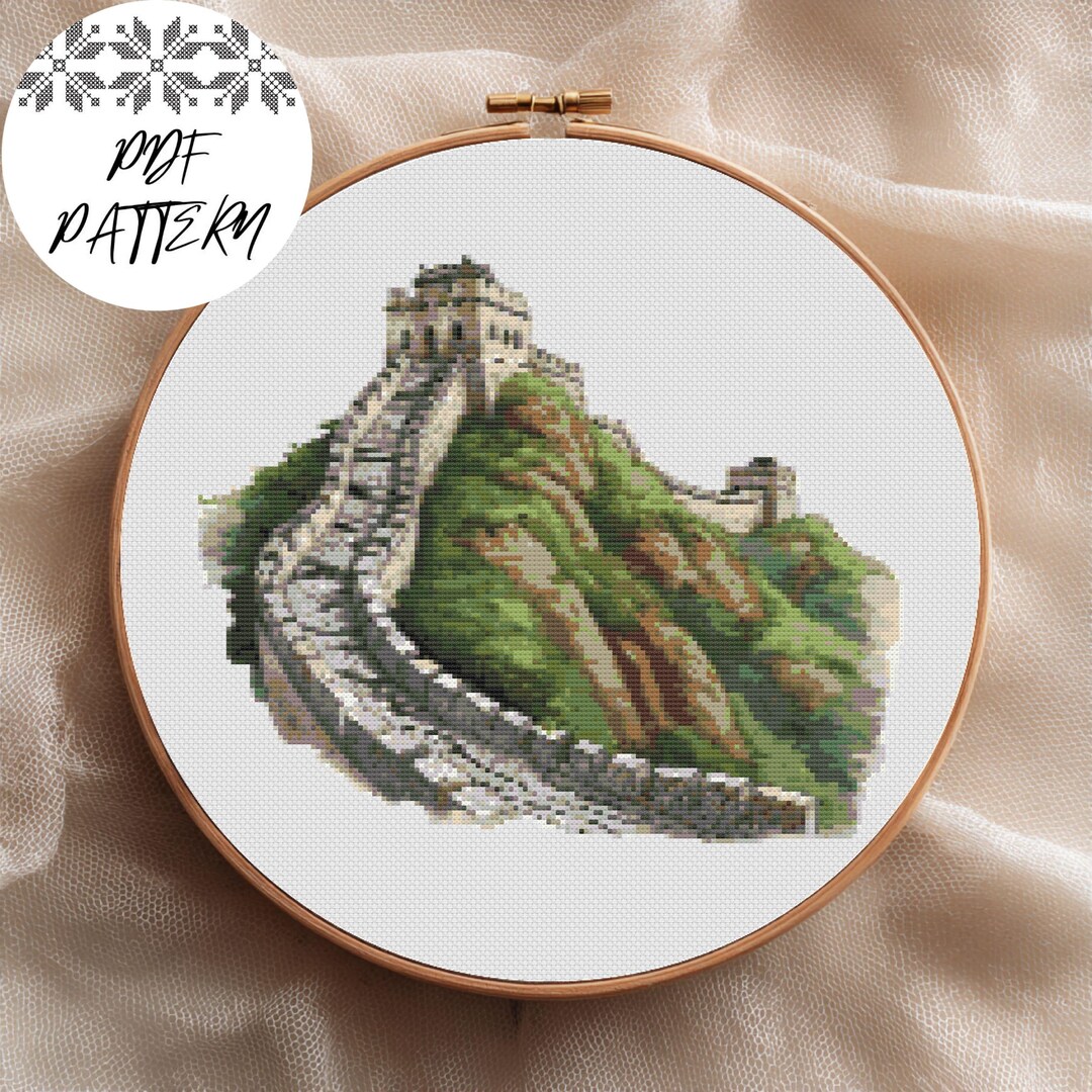 Wall of China Cross Stitch Pattern | Travel Embroidery (PDF Format) - Etsy