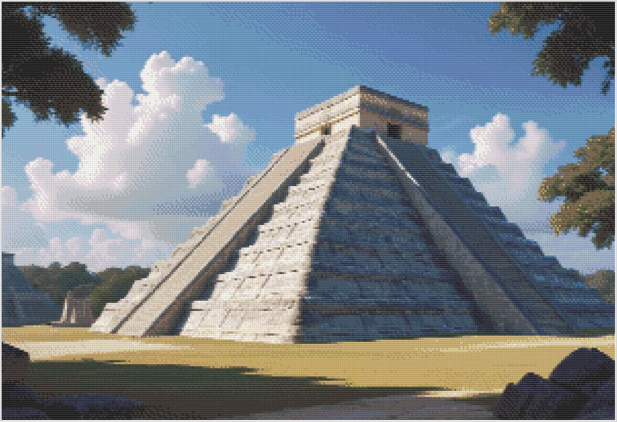 Chichen Itza Cross Stitch Pattern, PDF Pattern, Embroidery, DIY, Mexico ...