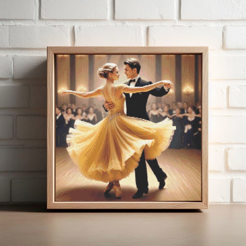 Waltz Cross Stitch Pattern, PDF Pattern, Dance Embroidery, DIY, Gift ...