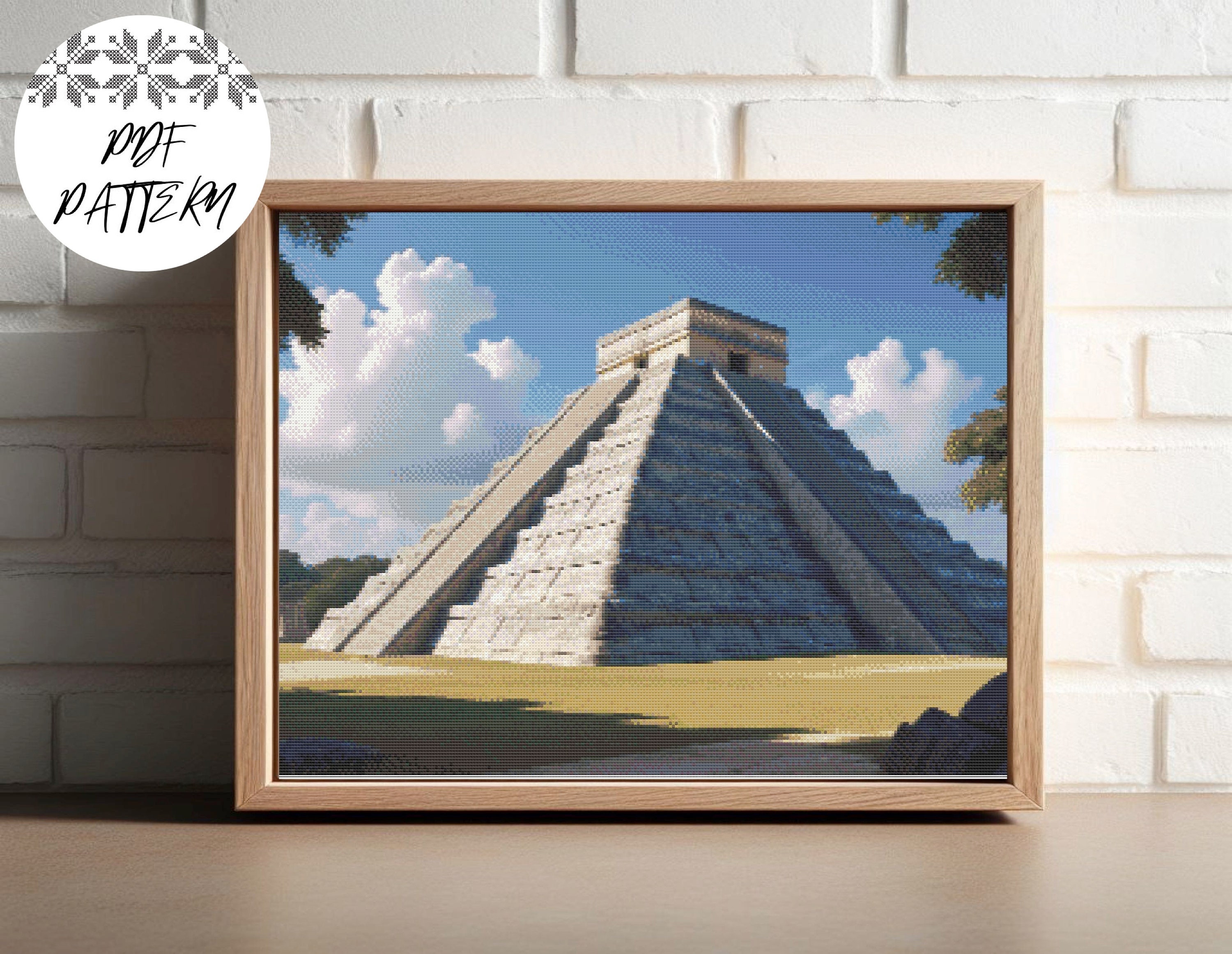 Chichen Itza - Cross Stitch Pattern, PDF Pattern, Embroidery, DIY ...