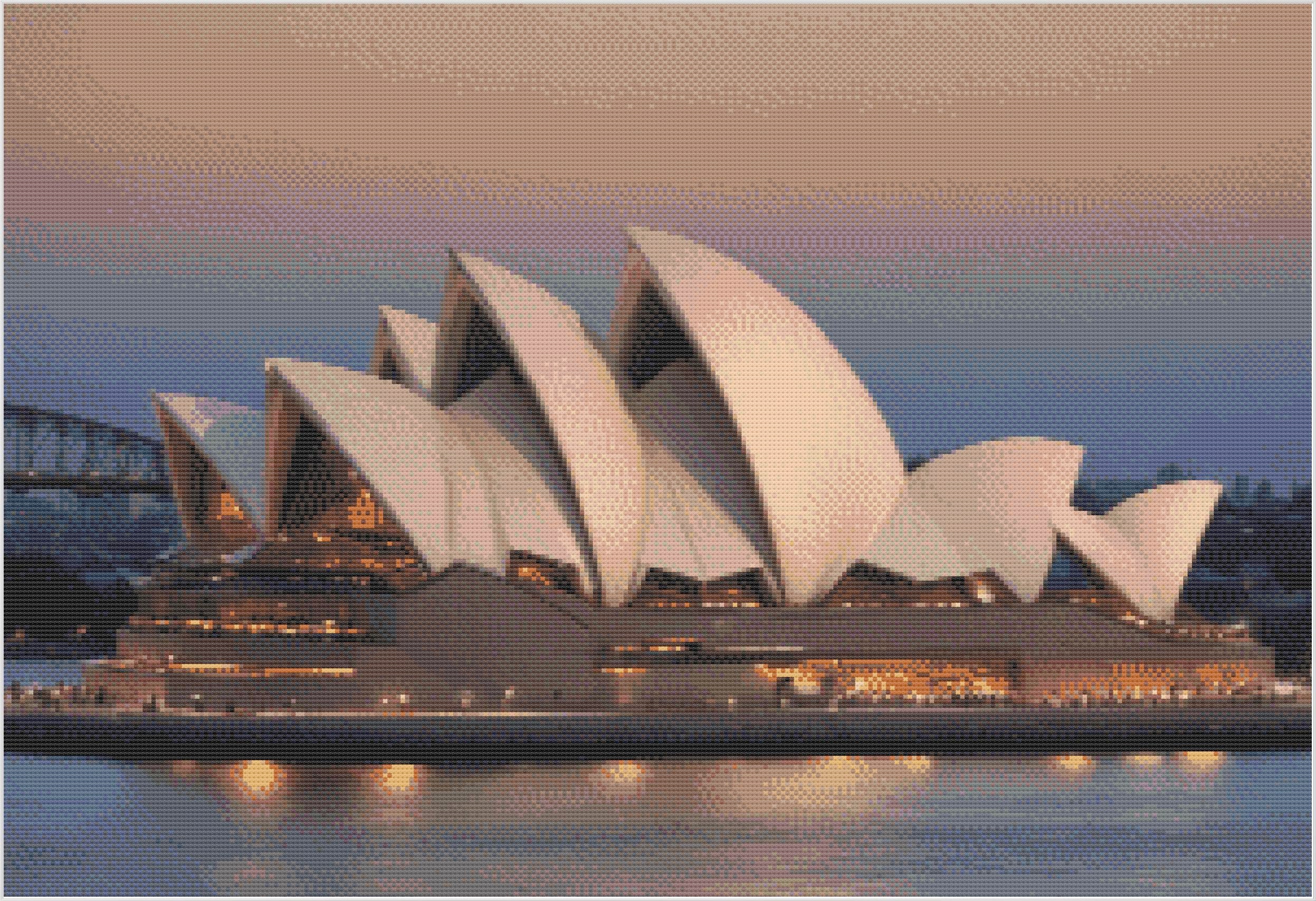 Sydney Opera House Cross Stitch Pattern: Australia Embroidery (PDF ...