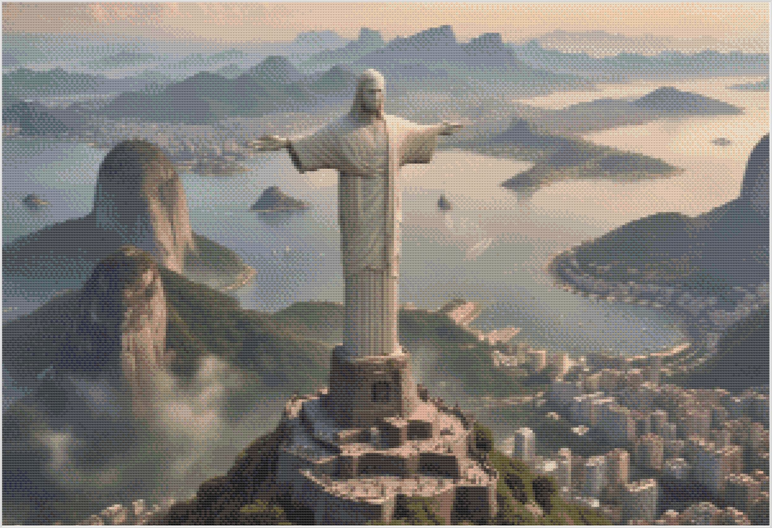 Christ the Redeemer Cross Stitch Pattern, PDF Pattern, Embroidery, DIY ...