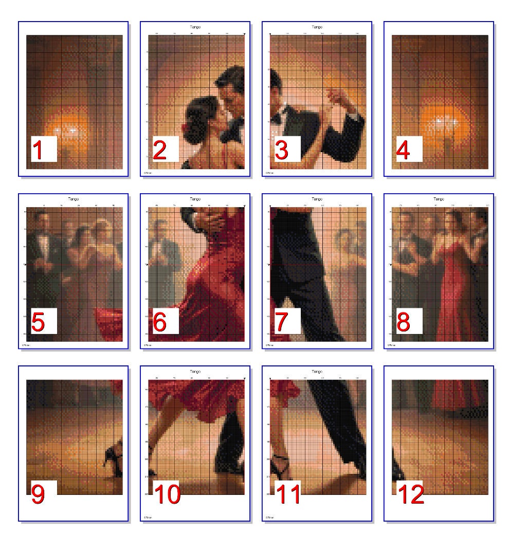 Tango Cross Stitch Pattern, PDF Pattern, Dance Embroidery, DIY, Gift ...