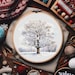 Winter Tree Cross Stitch Pattern: Christmas Holiday Deer Embroidery ...