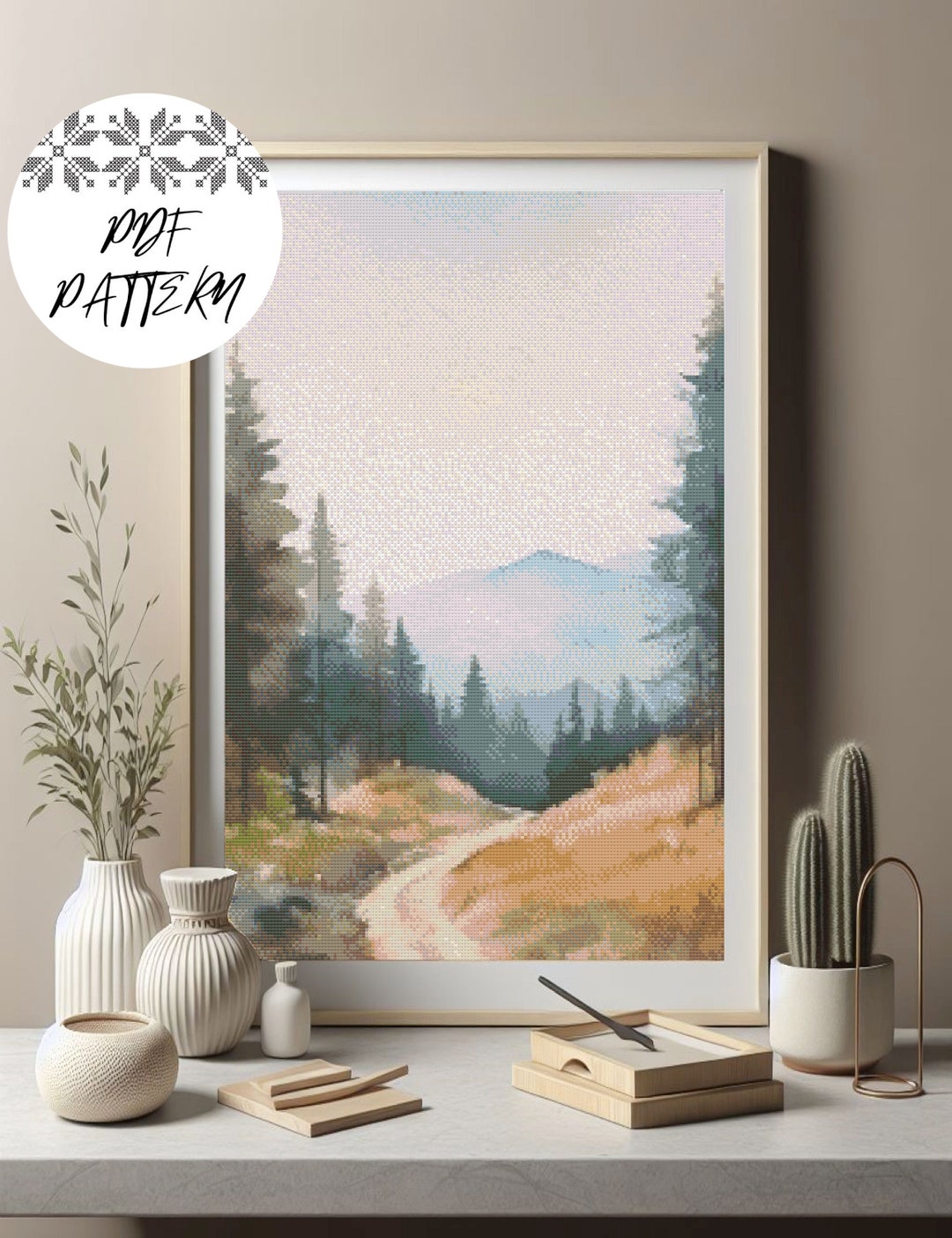 Forest Road - Cross Stitch Pattern, PDF Pattern, Embroidery, DIY ...