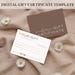 Beige Digital Gift Certificate Template | Fully Customizable in Canva ...