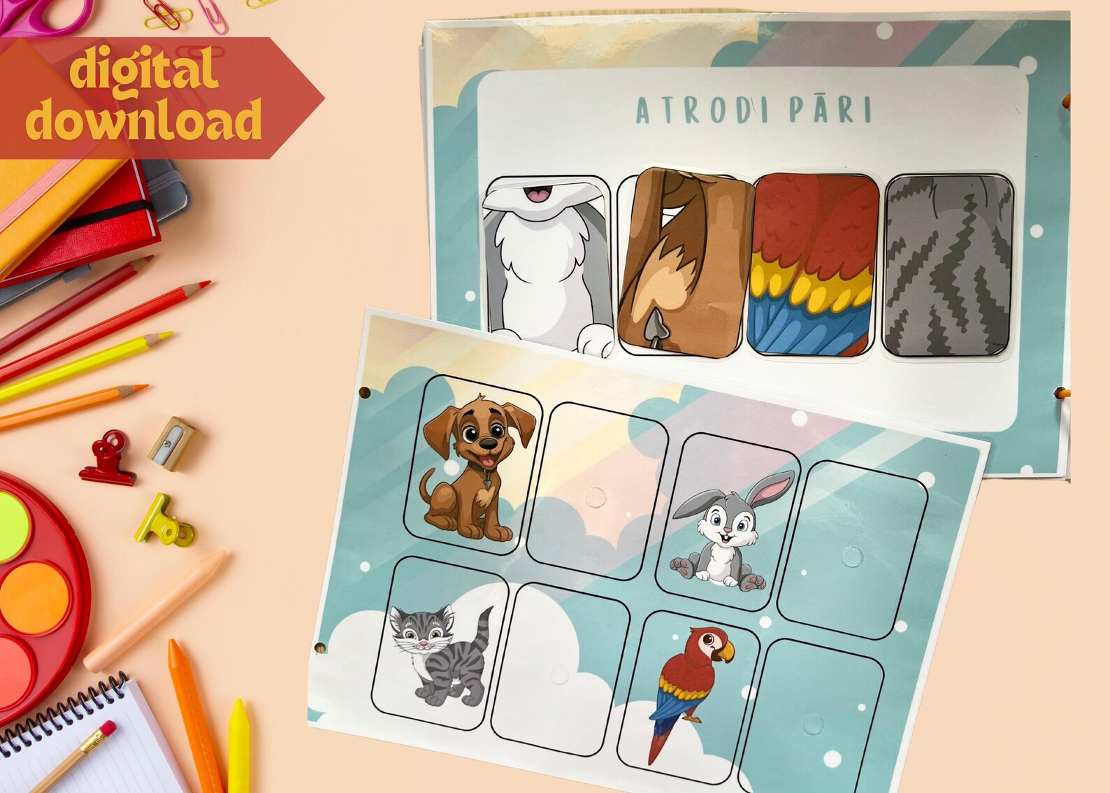 Toddler's Busy Book,velcro Book, Education,busy Book Template,digital ...