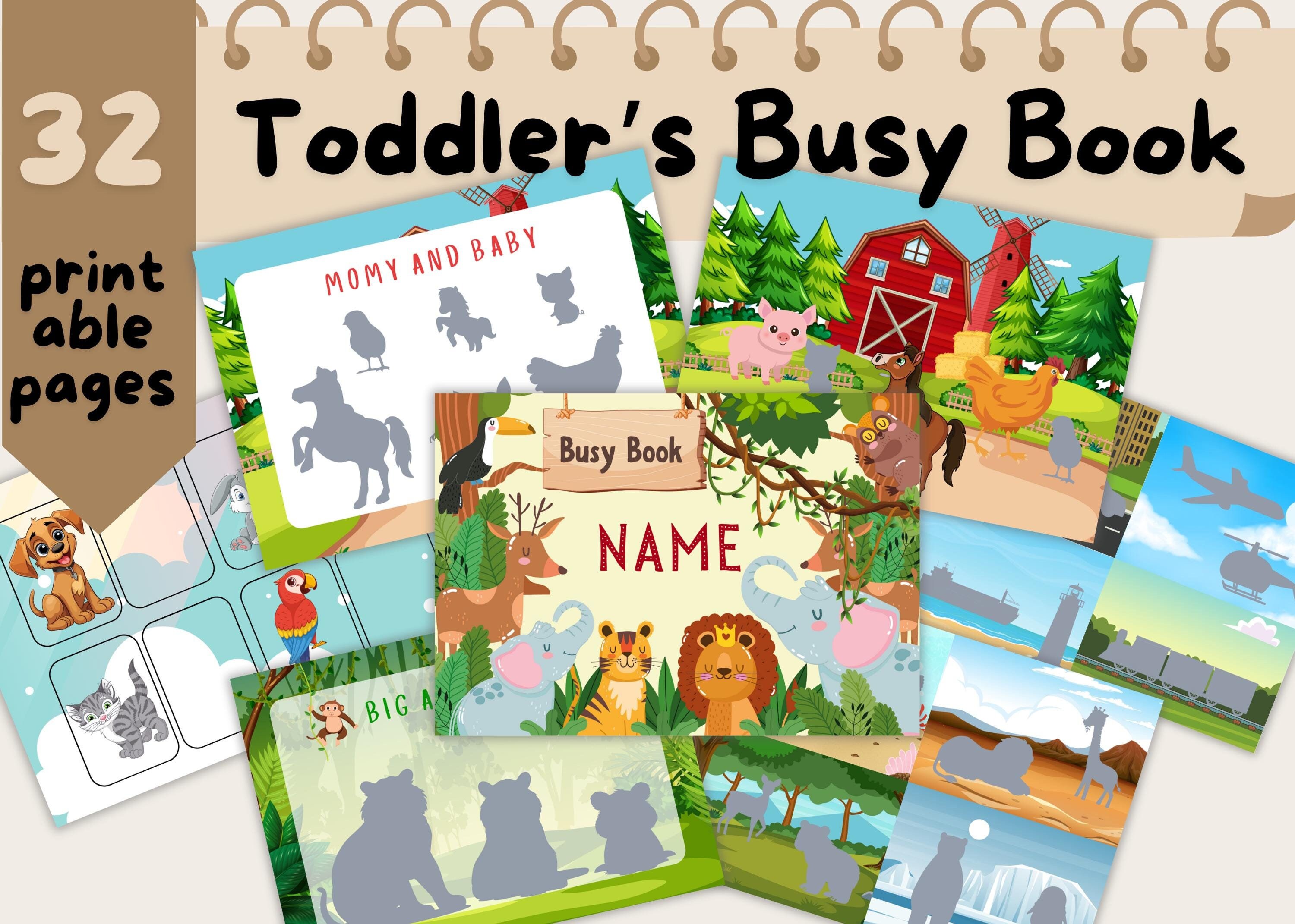 Toddler's Busy Book,velcro Book, Education,busy Book Template,digital ...