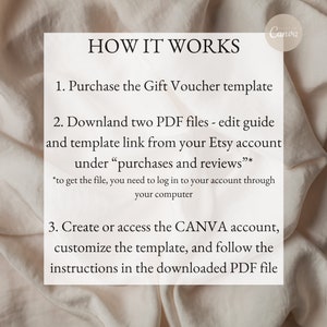 Digital Gift Certificate Template | Digital Dowlnad |e-gift Card |fancy ...