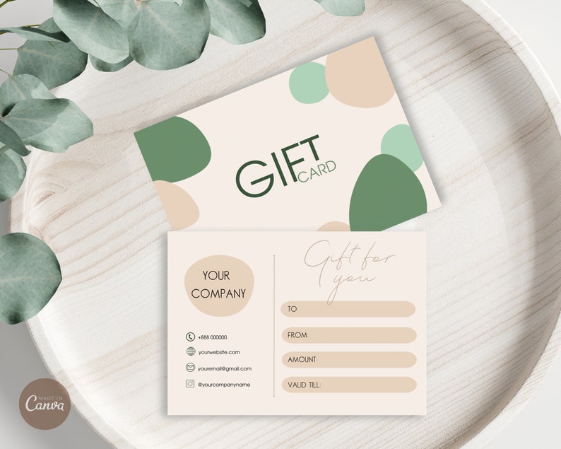 Pastel Digital Gift Card Template | Customize in Canva | Printable and ...
