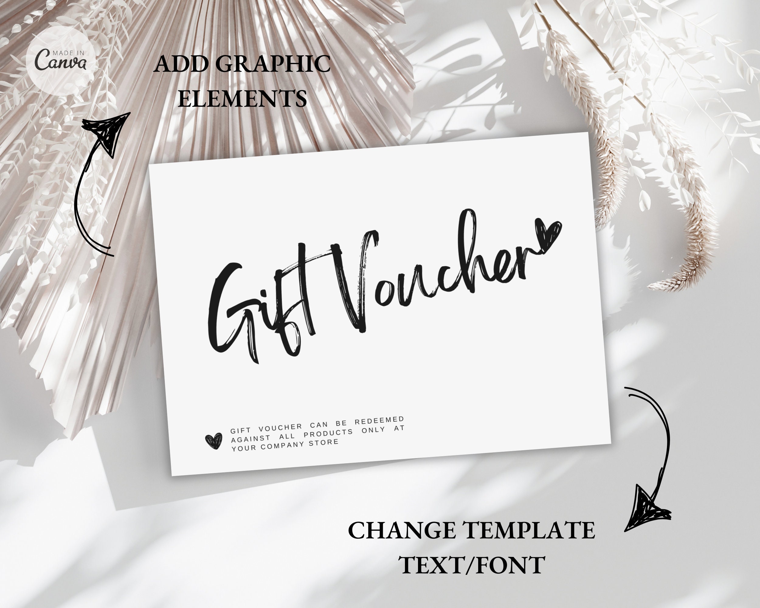 Fancy Digital Gift Voucher Template | Fully Customizable in Canva ...