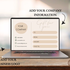 Pastel Digital Gift Card Template | Customize in Canva | Printable and ...