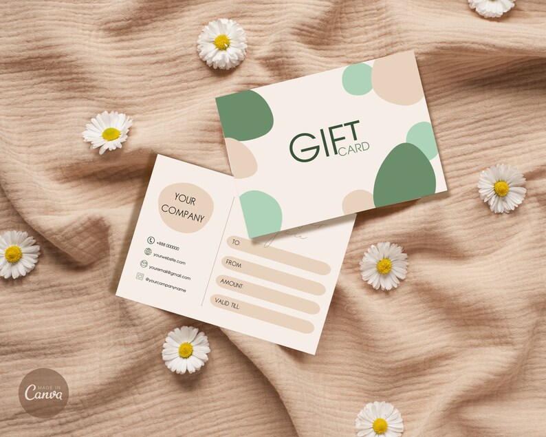 Pastel Digital Gift Card Template | Customize in Canva | Printable and ...