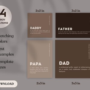 Father's Day Candle Label Template: Dad Definition (digital Download ...