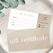 Digital Gift Certificate Template Digital Dowlnad e-gift Card fancy ...
