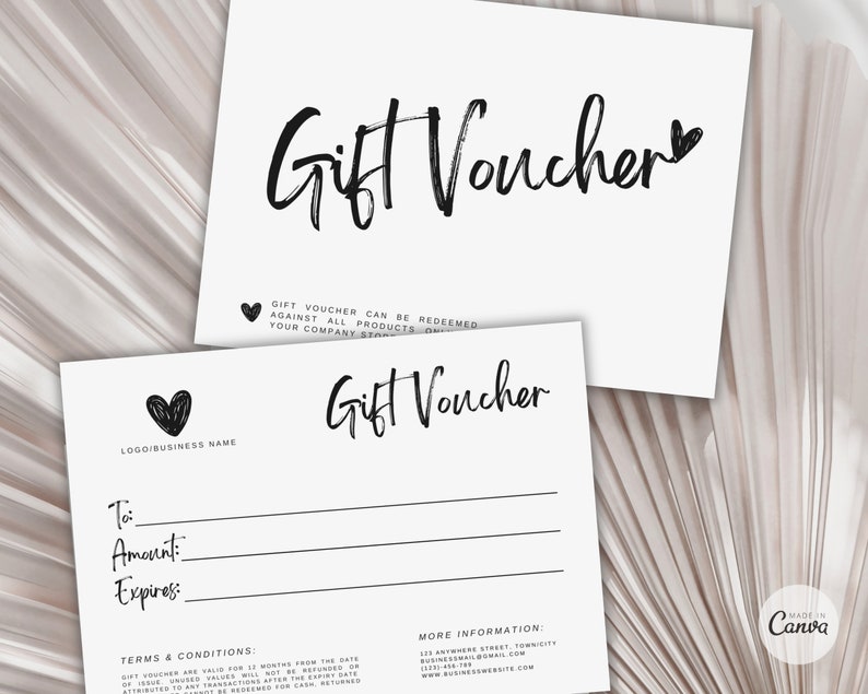 Fancy Digital Gift Voucher Template | Fully Customizable in Canva ...