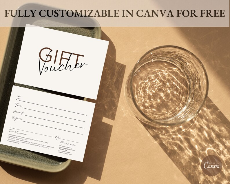 Digital Gift Voucher Template, Fancy Gift Voucher, Moder Gift Voucher ...