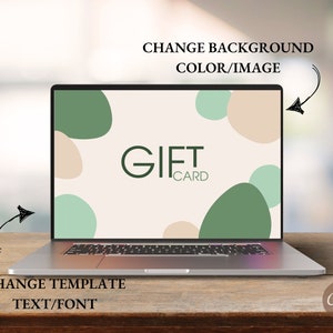 Pastel Digital Gift Card Template | Customize in Canva | Printable and ...
