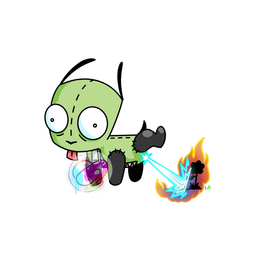 Invader Zim Gir Lazer-piss Vinyl Sticker - Etsy
