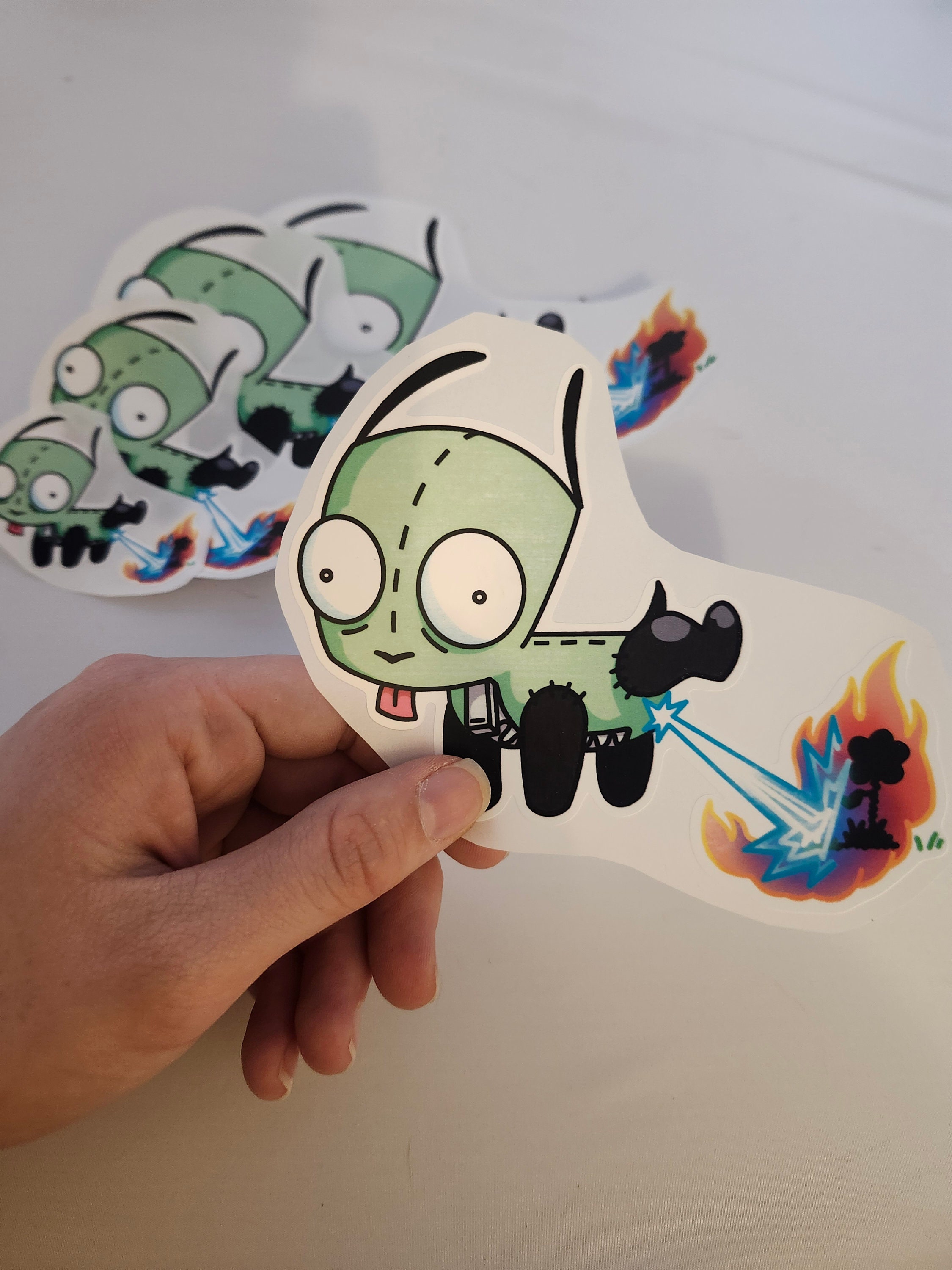 Invader Zim Gir Lazer-piss Vinyl Sticker - Etsy