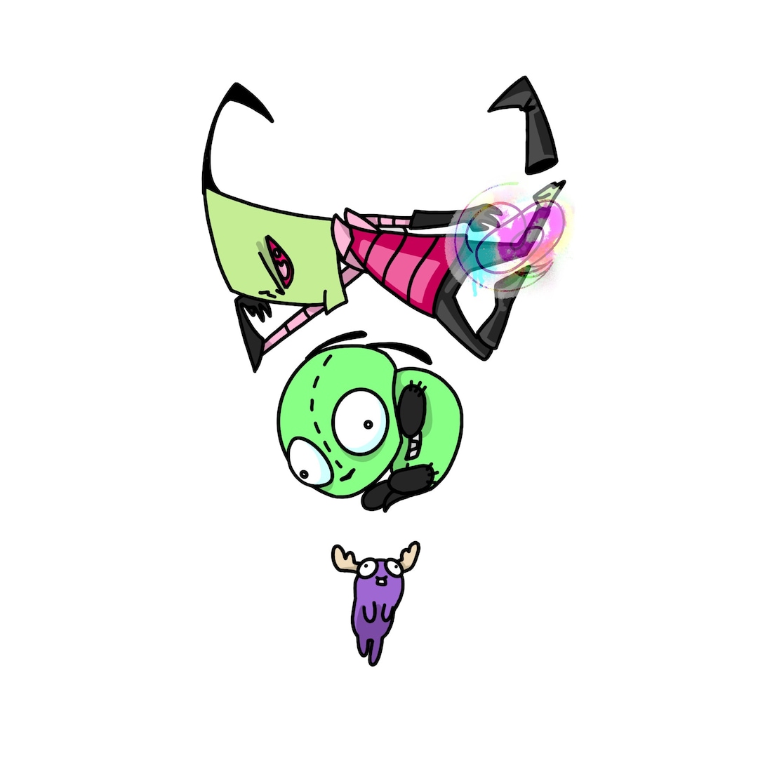 Invader Zim Collage Vinyl Sticker - Etsy