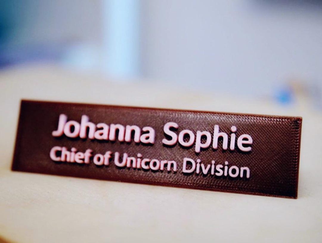 Nameplate With Job Titles | Personalized Desk Name Sign | Custom Colors ...