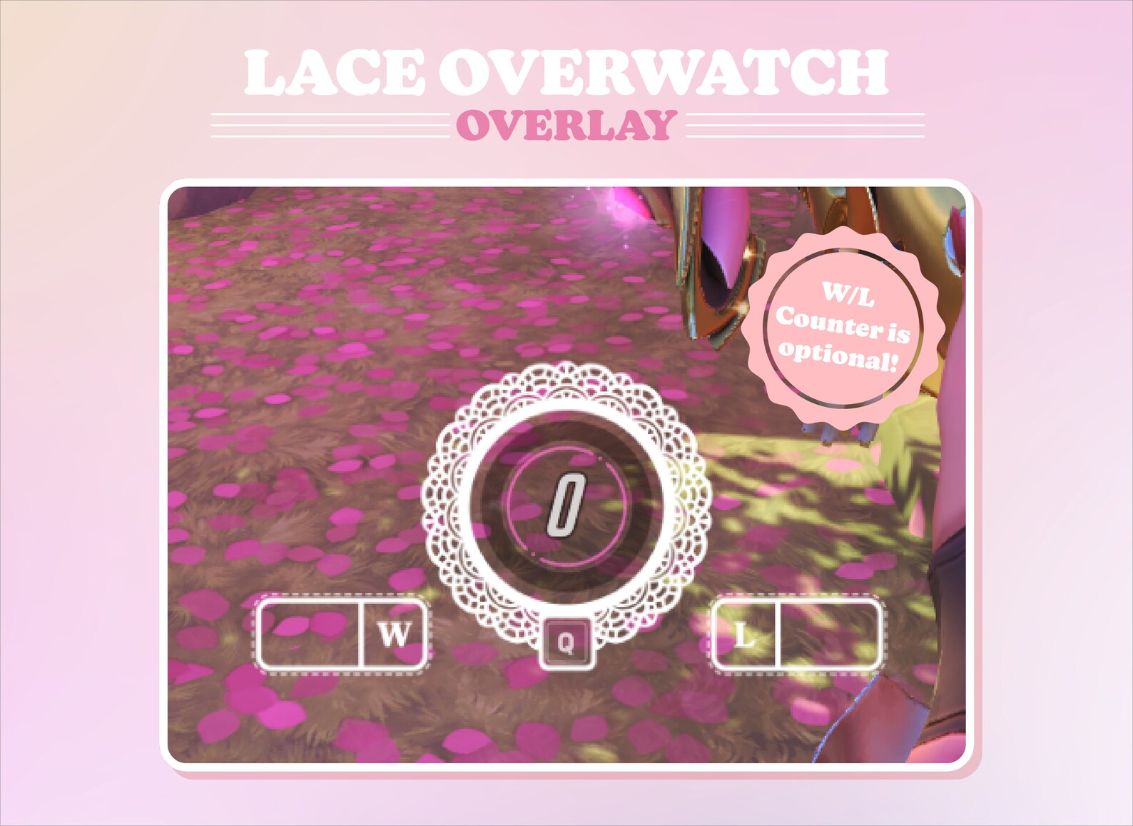 Cute Multicolor Coquette Lace Theme Overwatch 2 Overlay FREE PANELS ...