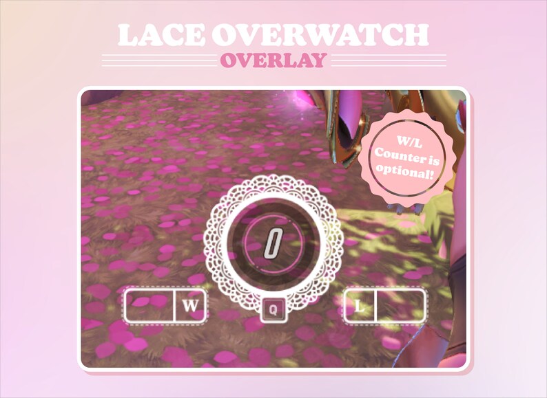 Cute Multicolor Coquette Lace Theme Overwatch 2 Overlay FREE PANELS ...