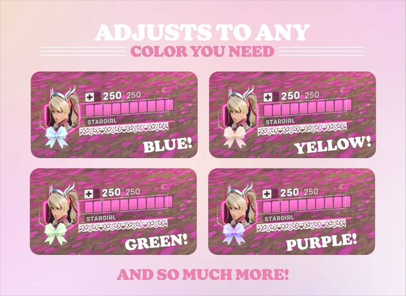 Cute Multicolor Coquette Lace Theme Overwatch 2 Overlay FREE PANELS ...