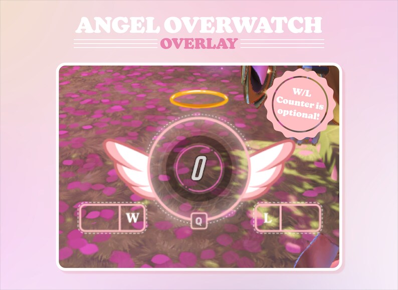 Pink Angel Theme Overwatch 2 Overlay FREE PANELS & ALERTS Stream ...