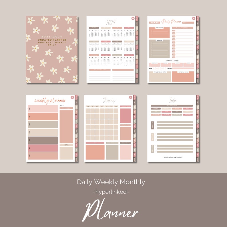 2024 Hyperlinked Digital Planner With PLR MRR Master Resell Rights ...